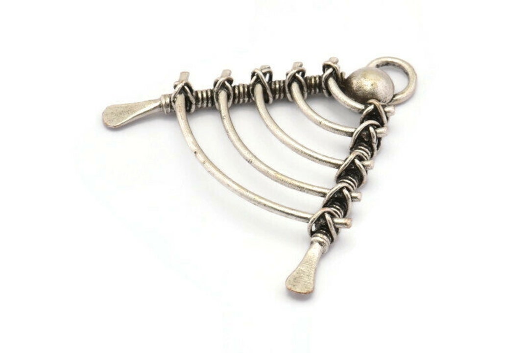 Antique Silver Fence Charm, 1 Antique Silver Plated Brass Fence Pendant ...