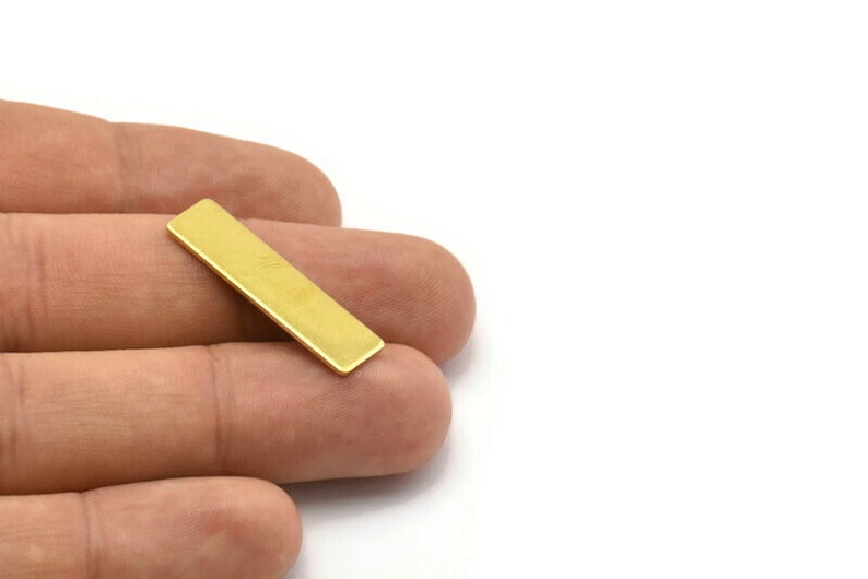 Brass Rectangle Bar 24 Raw Brass Rectangle Stamping Blanks - Etsy