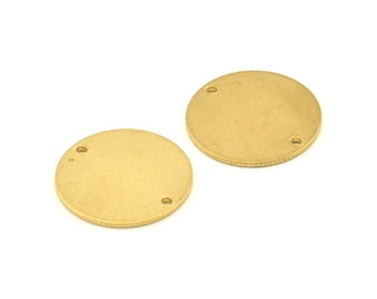 Raw Brass Round Tag Brass Stamping Tag Raw Brass Charms - Etsy