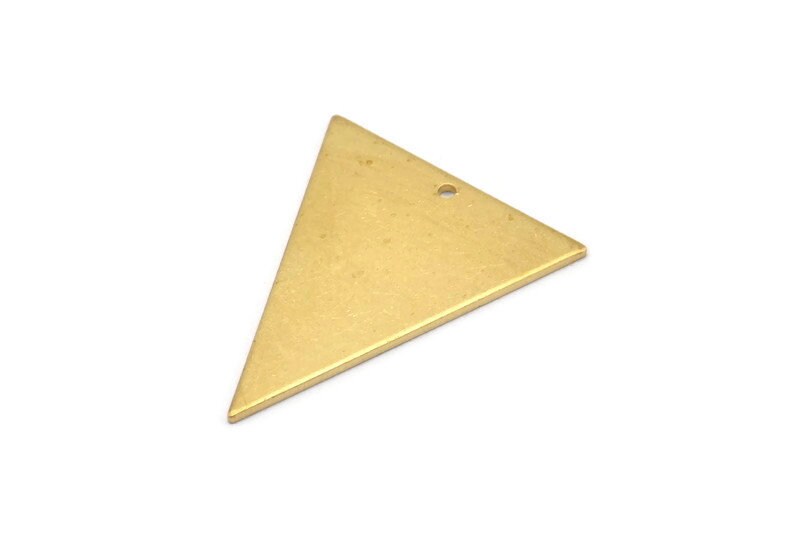 Brass Triangle Pendant 6 Raw Brass Triangle Charms With 1 - Etsy