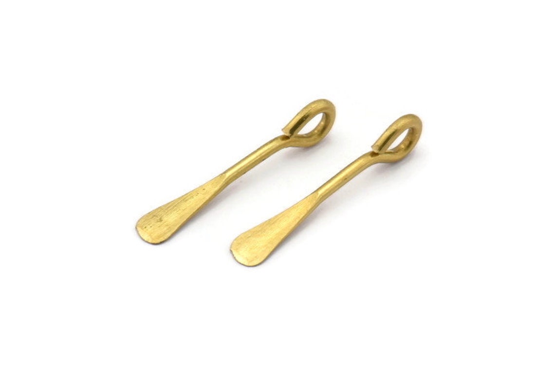 Paddle Eye Pins 12 Raw Brass Paddle Eye Pins 20x1.2mm D0347 - Etsy