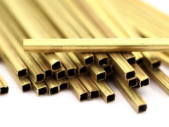Brass Square Tubes 50 Square Raw Brass Tubes 30x2x2mm Sq22 | Etsy
