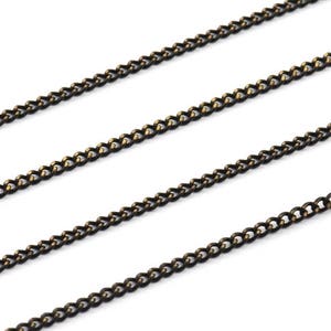 Antique Brass Chain, 9 Meters - 29.7 Feet (2x2.5mm) Black Antique Brass ...