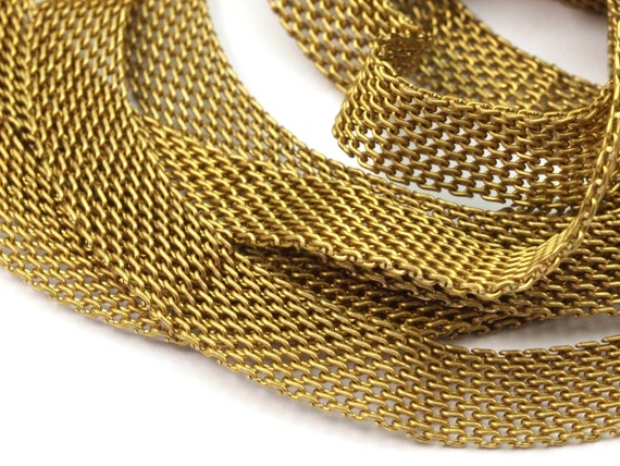 Knitted Mesh Chain 2 M 8x1mm Raw Brass Mesh Chain Mesh - Etsy Canada