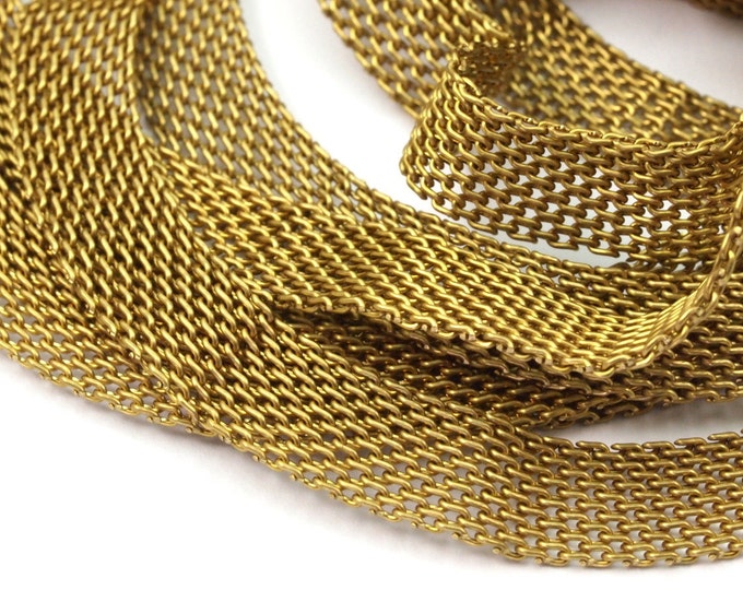 Raw Brass Mesh Chain Raw Brass Knitted Chain for Jewellery Making 0.17 ...