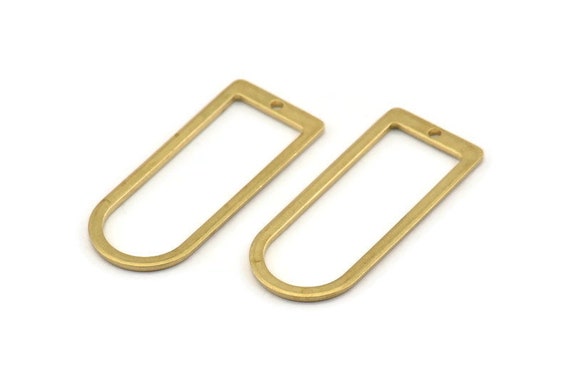 D Shape Rings 12 Raw Brass D Shape Connectors Rings | Etsy