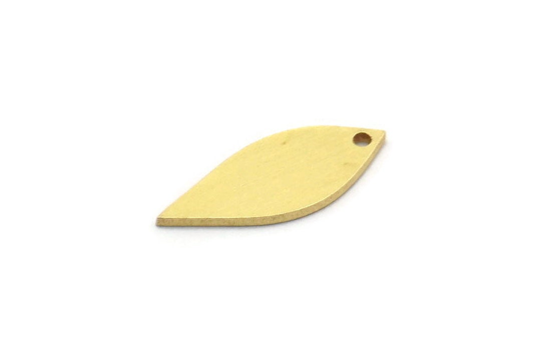 Brass Marquise Charm, 24 Raw Brass Marquise Charms With 1 Hole (19x8x0 ...