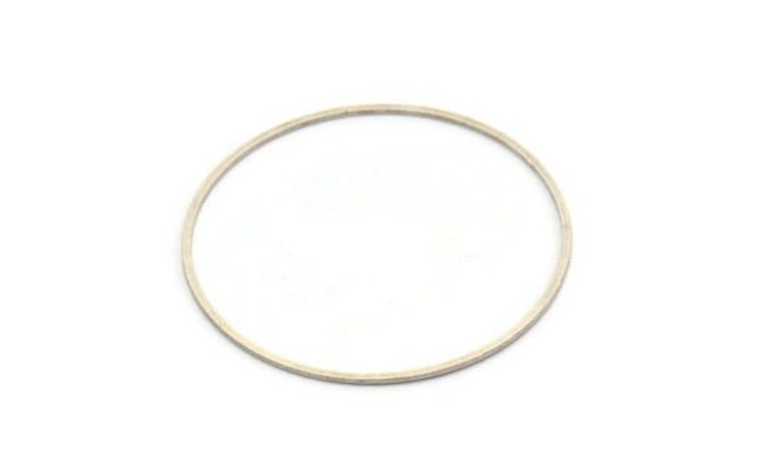 57mm Circle Connectors - 6 Antique Silver Plated Brass Circle ...