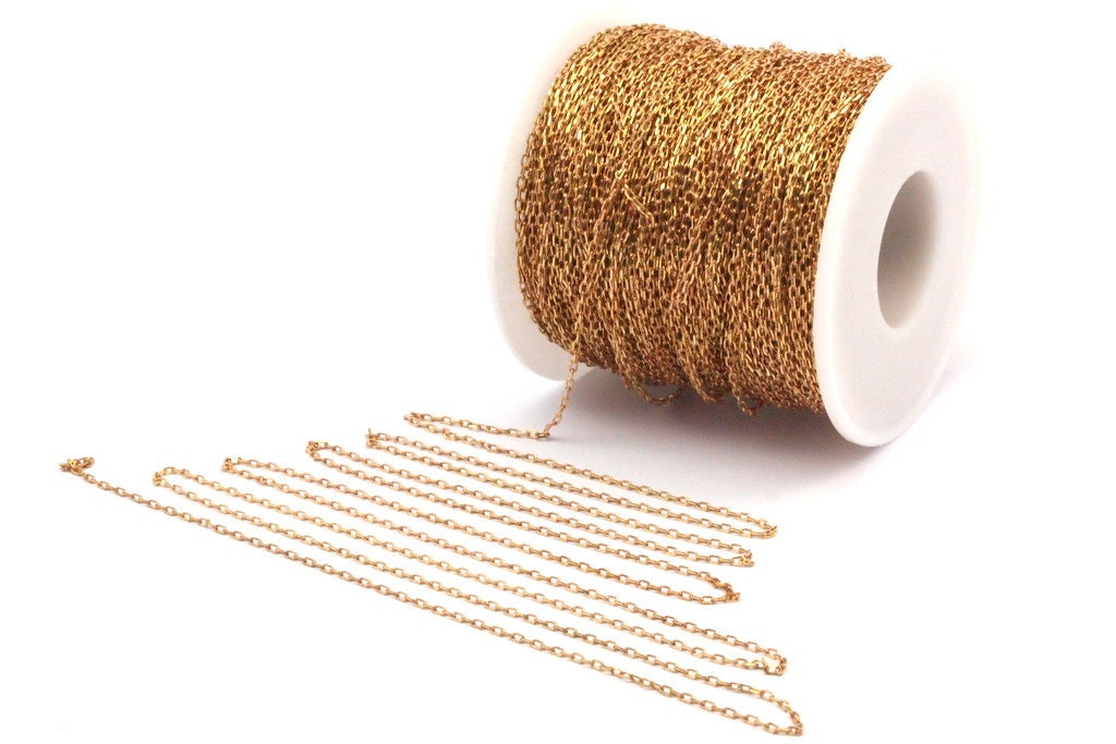 Solder Chain 5M Faceted Soldered Brass Chain 1.40x2.50mm | Etsy