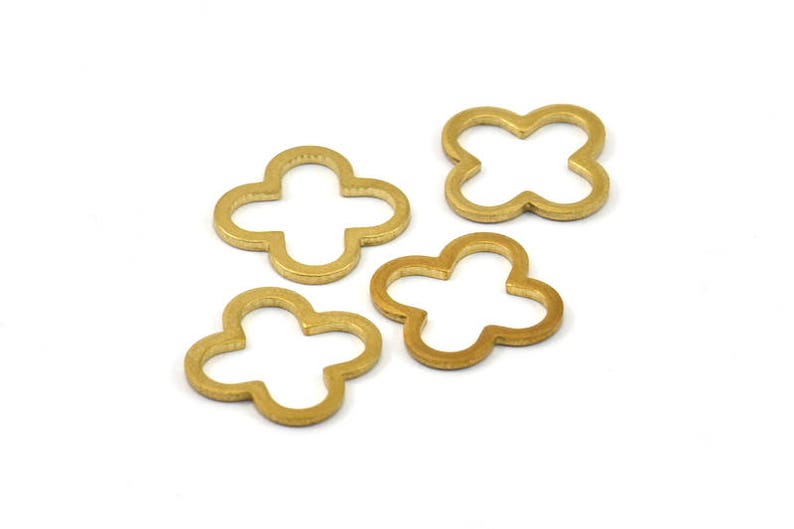 Brass Geometric Connectors 24 Raw Brass Plus Shaped | Etsy