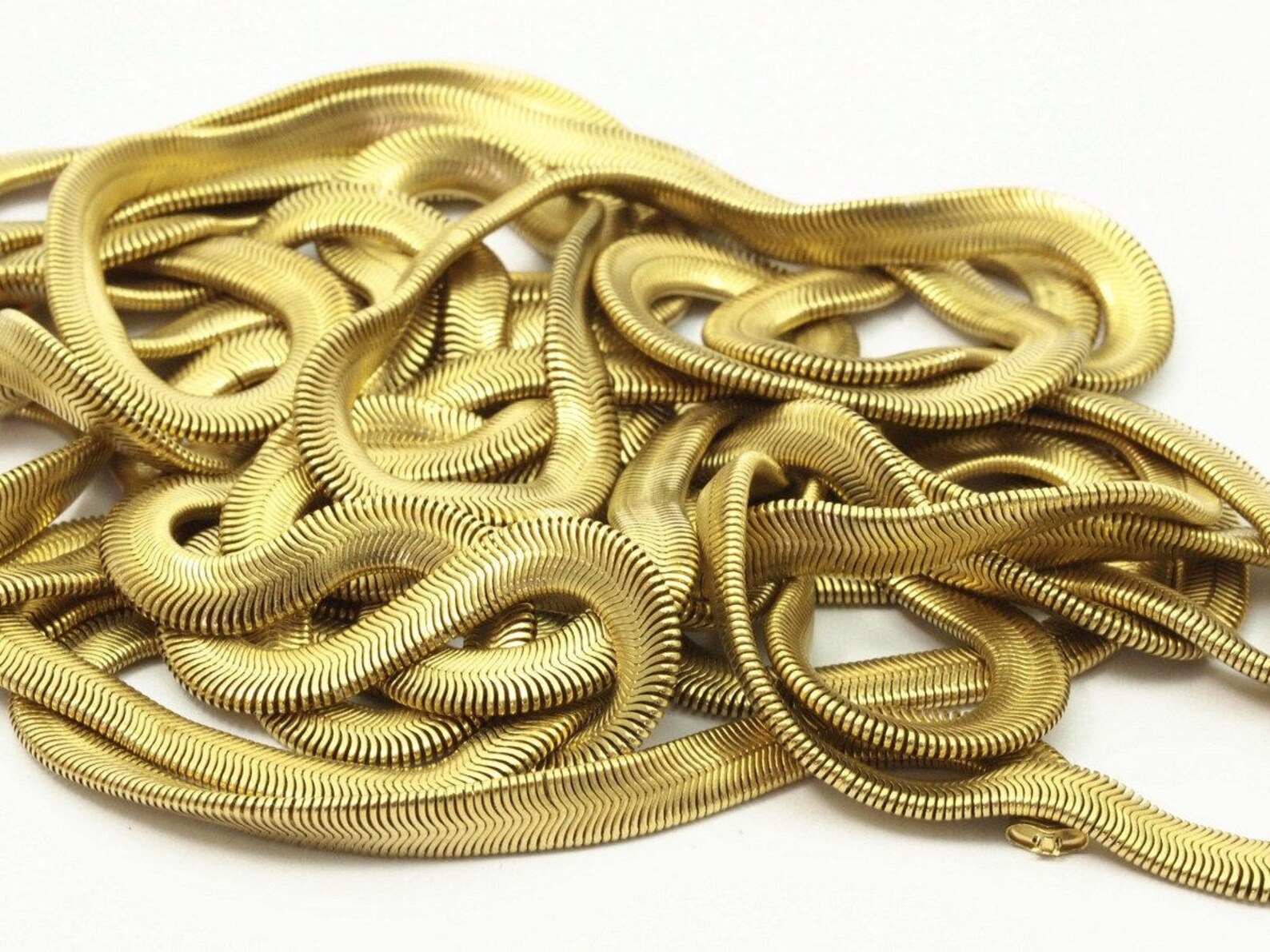 Snake Chain 2m Raw Brass Snake Chain 6mm Z072 - Etsy