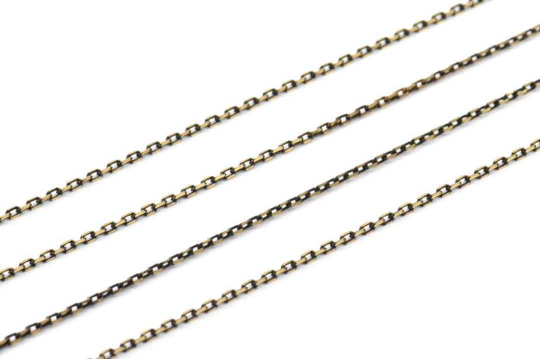 Black and Gold Chain, 10 Meters - 33 Feet (1.5x2.2mm) Brass Soldered ...