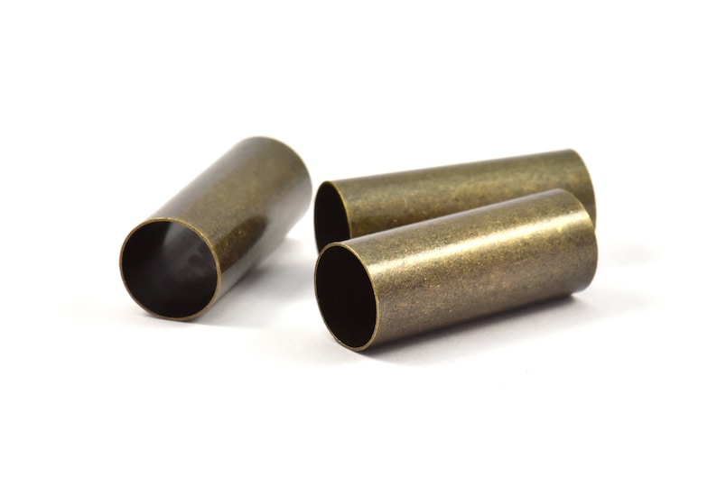 Antique Brass Tube 5 Antique Brass Plated Tubes 12x30mm Bs | Etsy