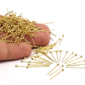 Brass Ball Pin, 100 Raw Brass Ball Pins (20mm) Brc223 - Etsy
