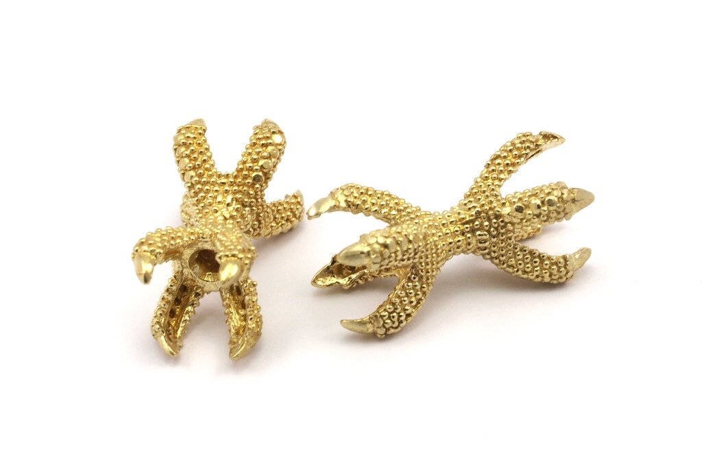 Dragon Claw Connector 5 Raw Brass Dragon Claw Connectors For | Etsy