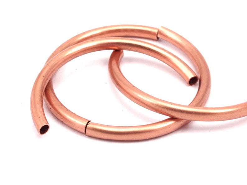 Copper Noodle Tubes - 10 Raw Copper Semi Circle Tubes (4x52mm) D0455 - Etsy