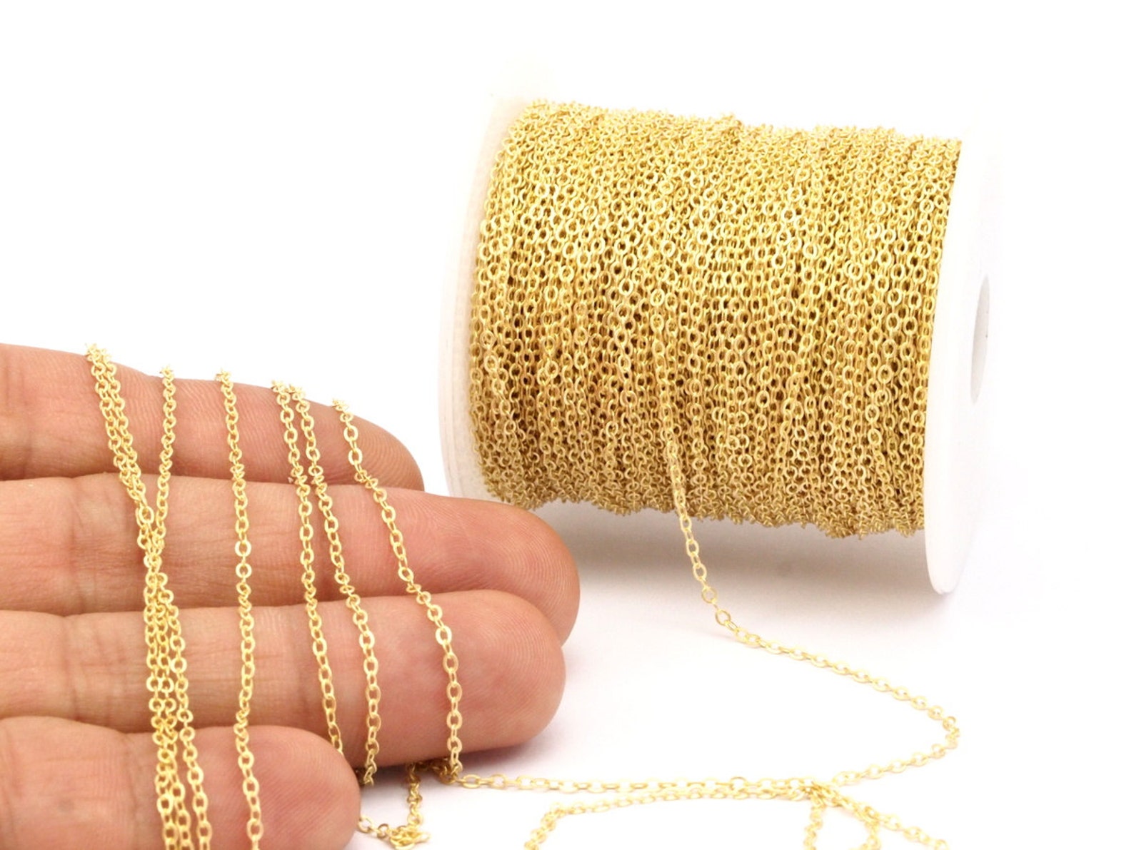 Brass Chain Solder Chain Link Chain 5 M 1.5x2mm Raw - Etsy