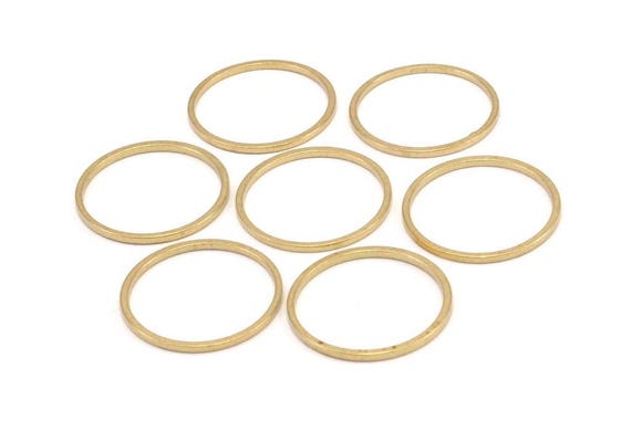 19mm Circle Connectors 50 Raw Brass Circle Connectors | Etsy