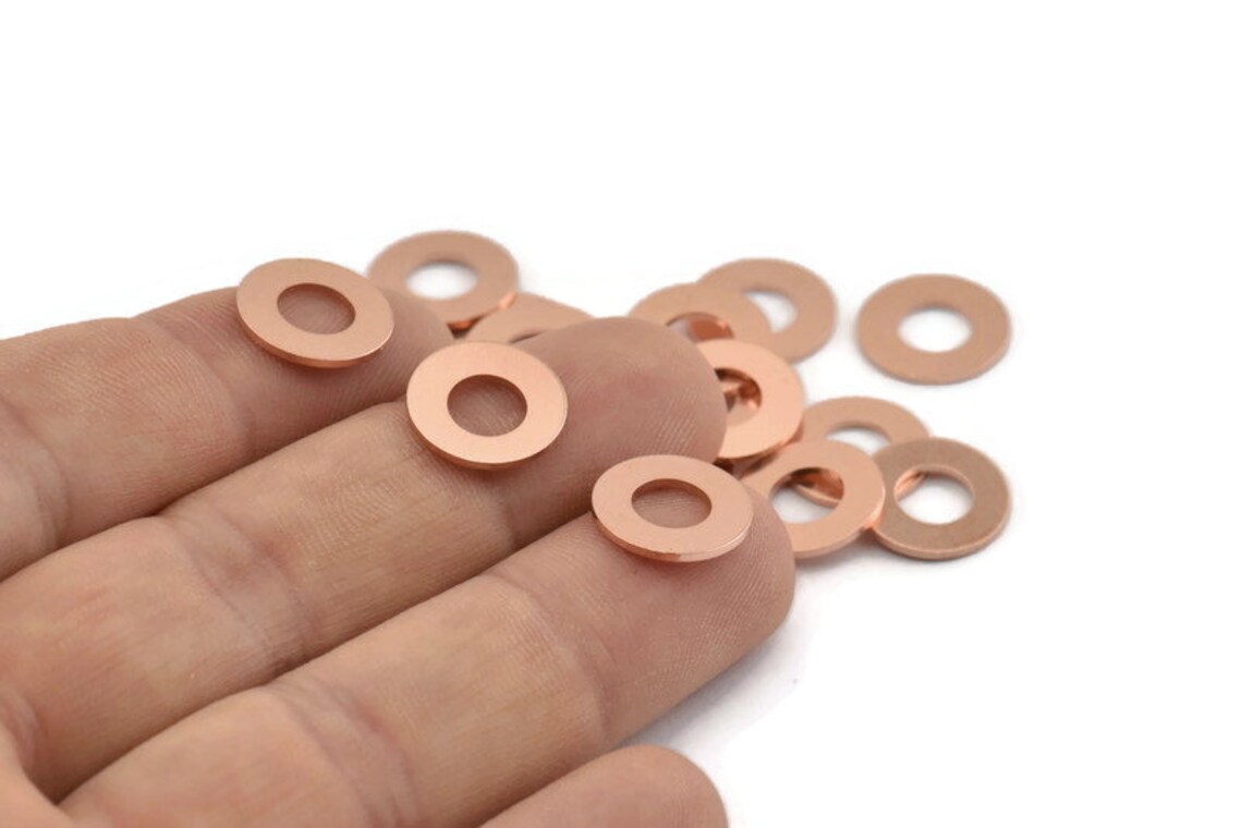 Copper Circle Connector 50 Raw Copper Circle Rings Findings - Etsy