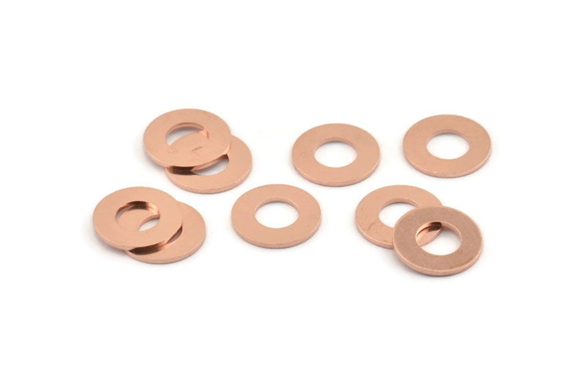Copper Circle Connector 50 Raw Copper Circle Rings Findings - Etsy