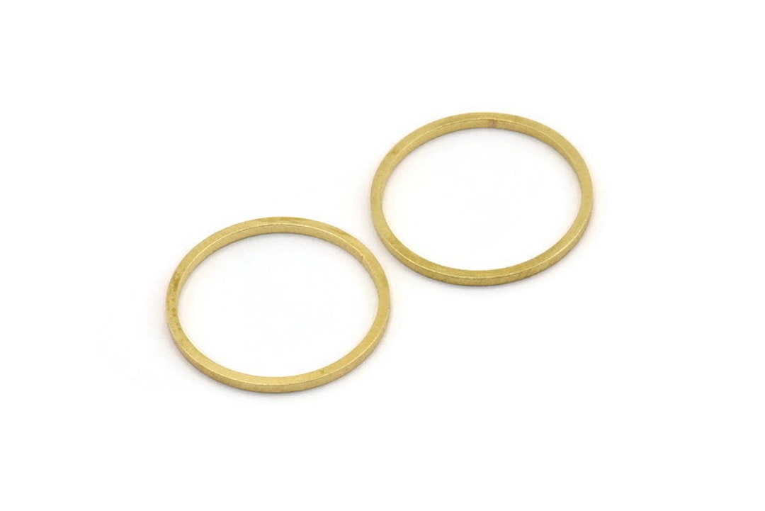 18mm Circle Connectors - 50 Raw Brass Circle Connectors (18x1x1mm) BS ...