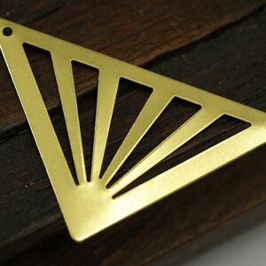 Raw Brass Triangle, 5 Raw Brass Triangle Pendants With 2 Holes ...