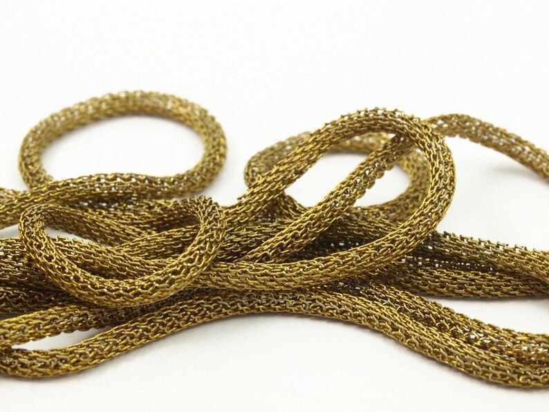 Brass Mesh Chain 10m 3mm Raw Brass Mesh Chain Ch0303 Z140 - Etsy