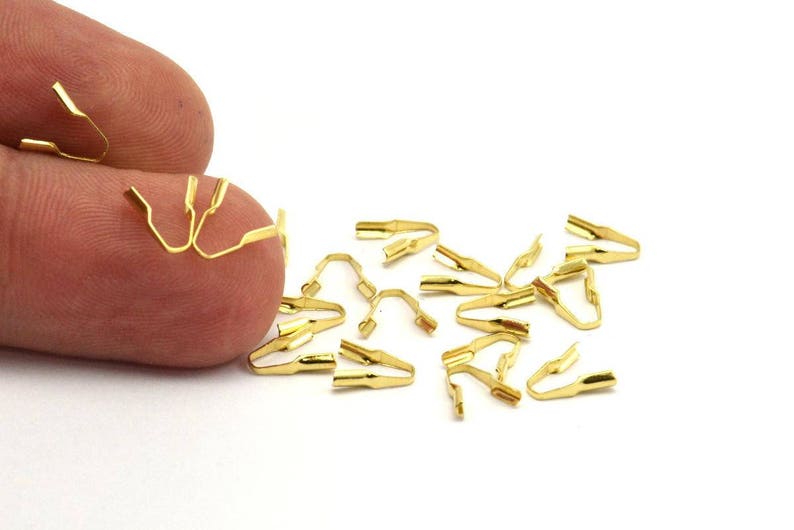 Snake Chain End Caps 50 Raw Brass Snake Chain Parts End | Etsy