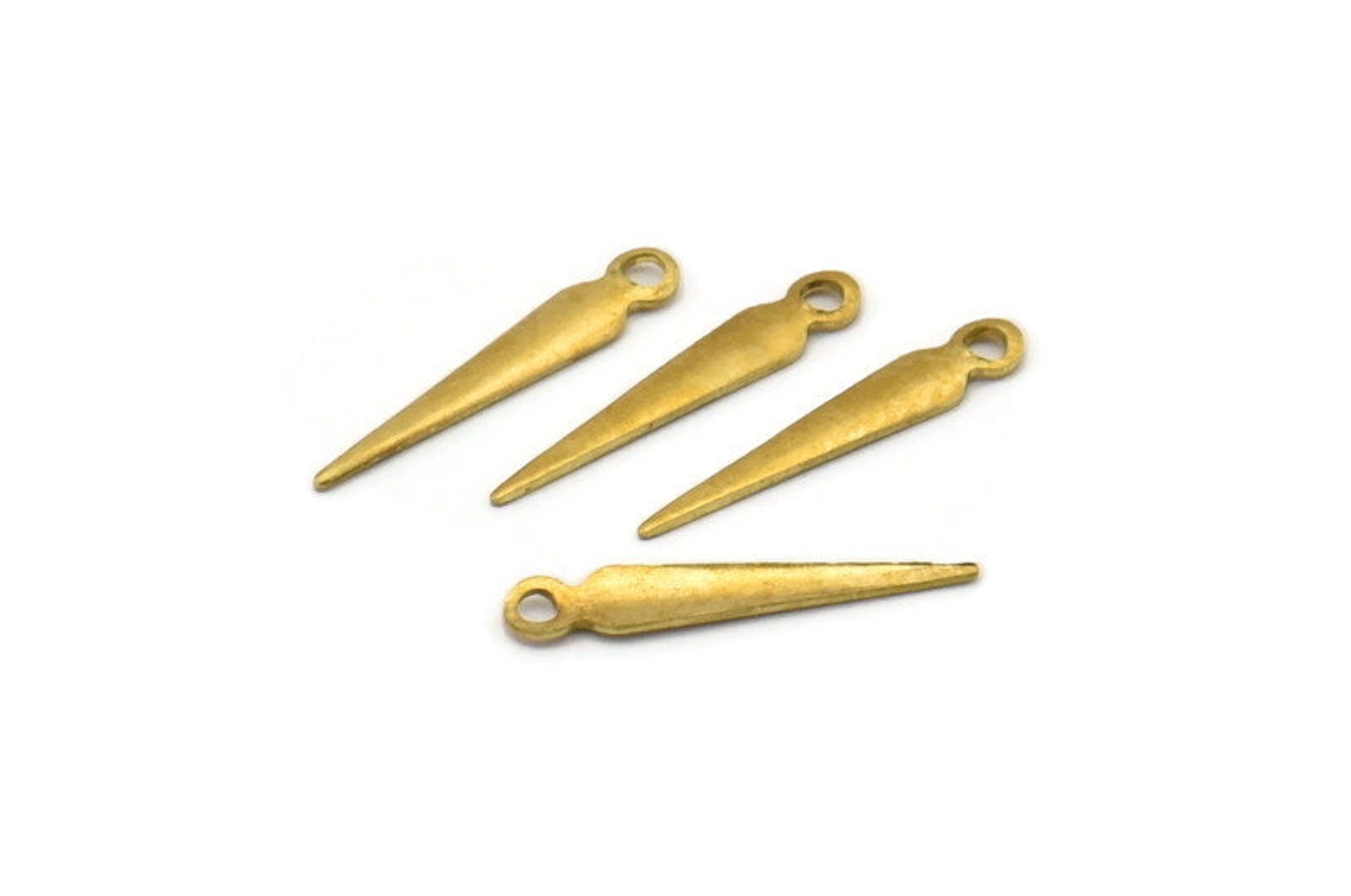 Brass Spike Charm, 50 Raw Brass Spike Charms (17x3mm) A0266 - Etsy