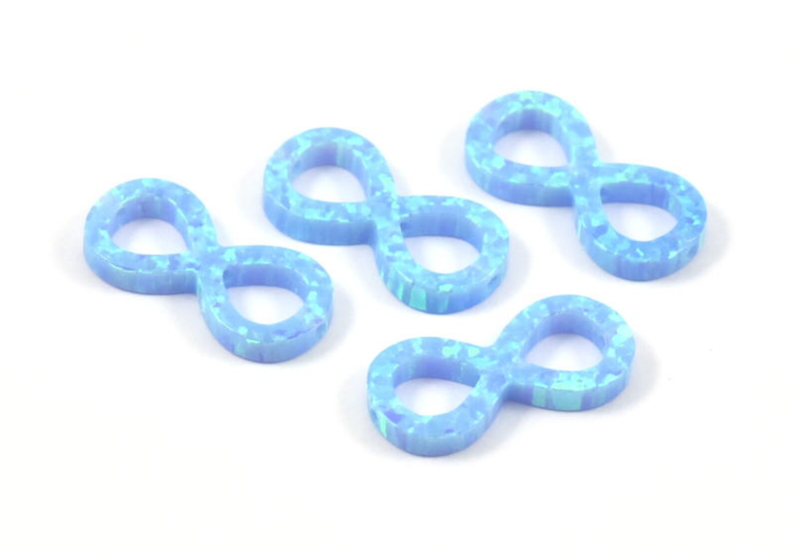 Blue Opal Infinity Beads 1 Synthetic Opal Light Blue Infinity | Etsy