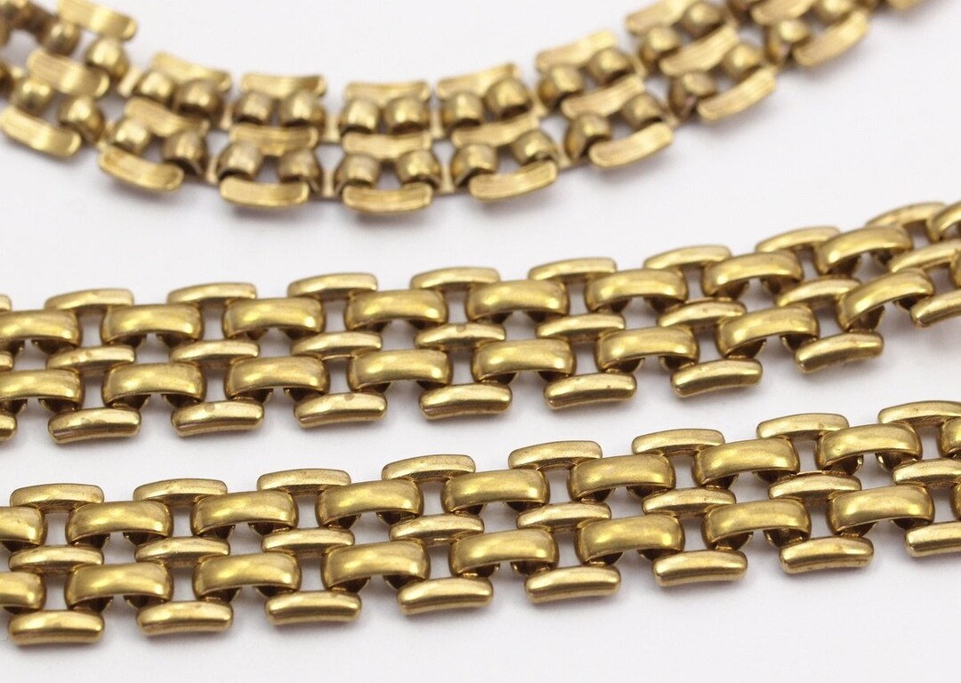 Brass Link Chain, 1m Raw Brass Double Strand Chain (9.3mm) ( Z078 ) - Etsy