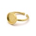 Brass Ring Settings, 4 Raw Brass Round Ring With 1 Stone Setting - Pad ...