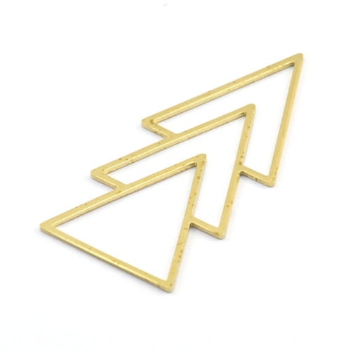 Brass Triangle Pendant 6 Raw Brass Geometric Pendants - Etsy
