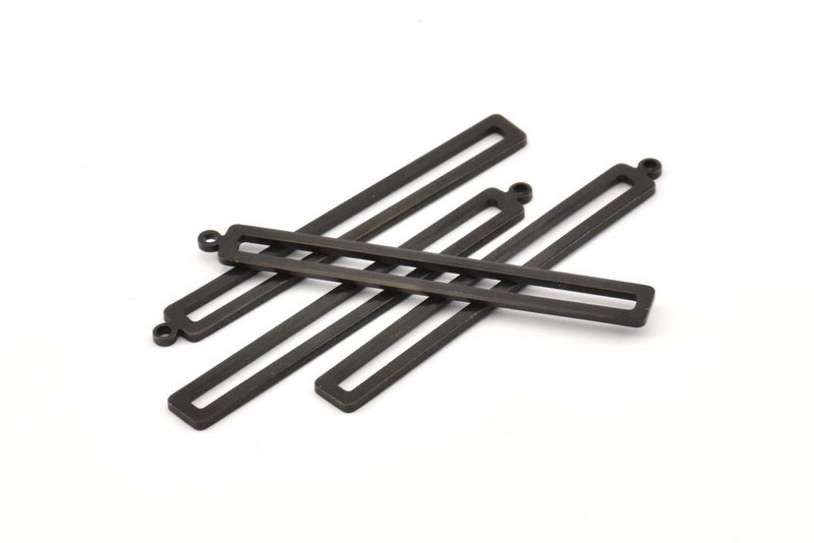 Black Stick Charm 6 Oxidized Black Brass Stick Charms With 1 - Etsy