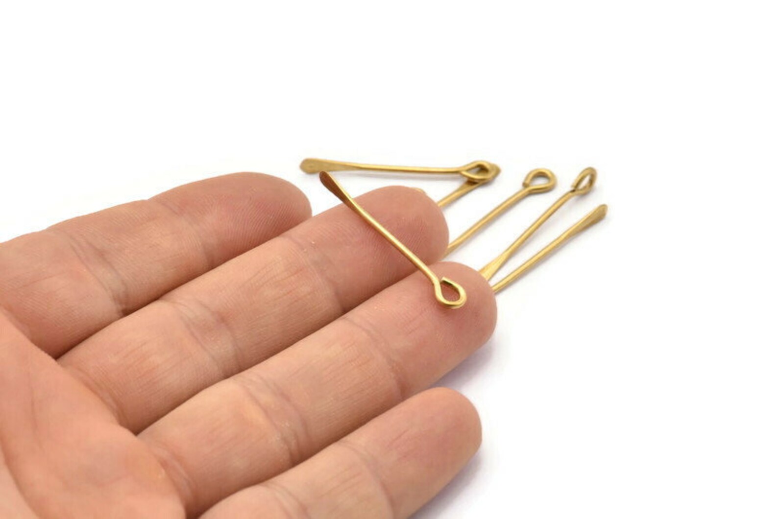 Paddle Eye Pins 12 Raw Brass Paddle Eye Pins 30x1.2mm D385 | Etsy