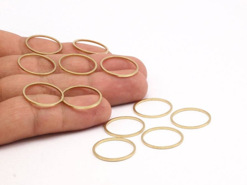 19mm Circle Connectors 50 Raw Brass Circle Connectors | Etsy