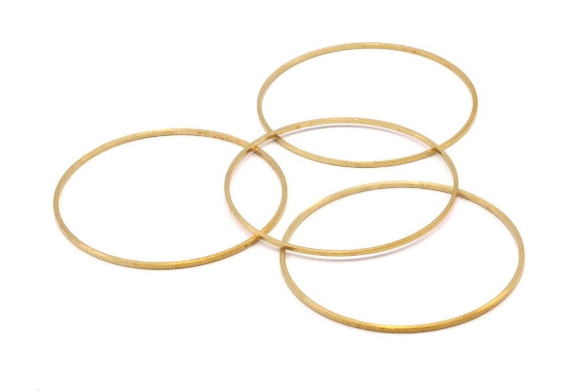 45mm Circle Connectors 24 Raw Brass Circle Connectors | Etsy