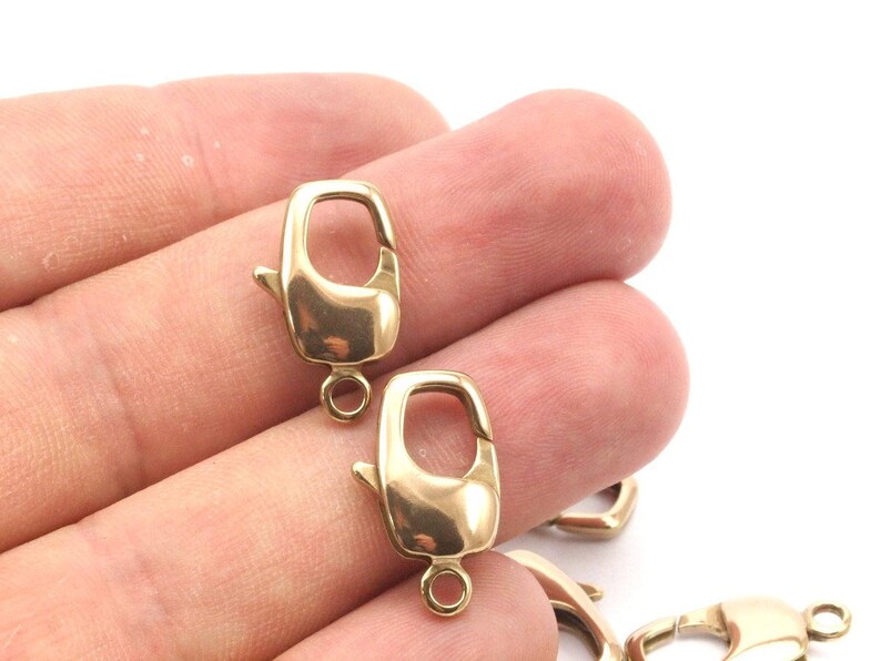 Brass Parrot Clasp 10 Raw Brass Huge Lobster Claw Clasp | Etsy