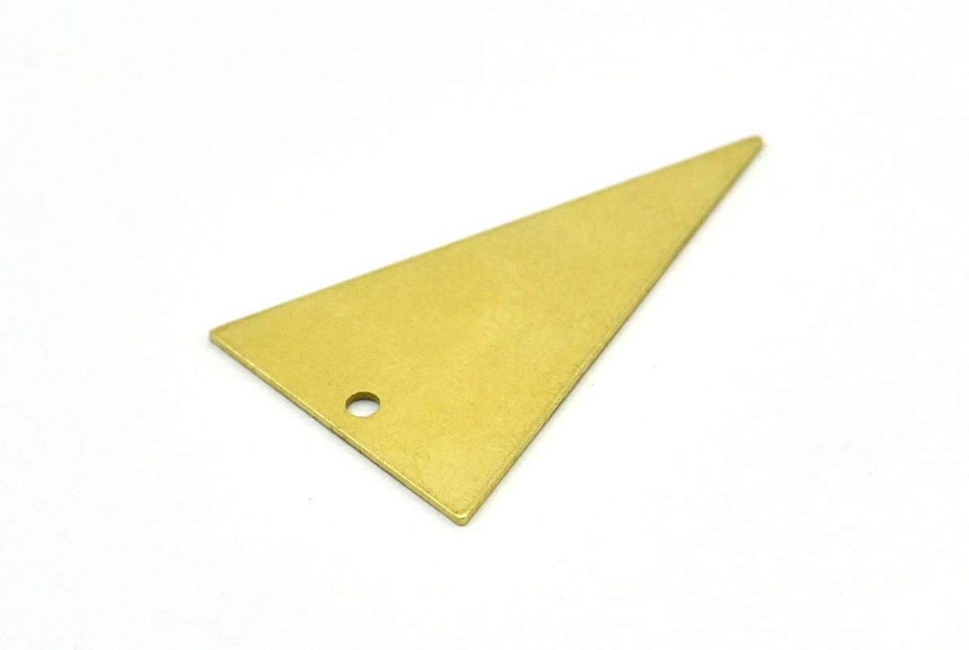 Raw Brass Triangle, 20 Raw Brass Triangle Charms With 1 Hole (25x16mm ...