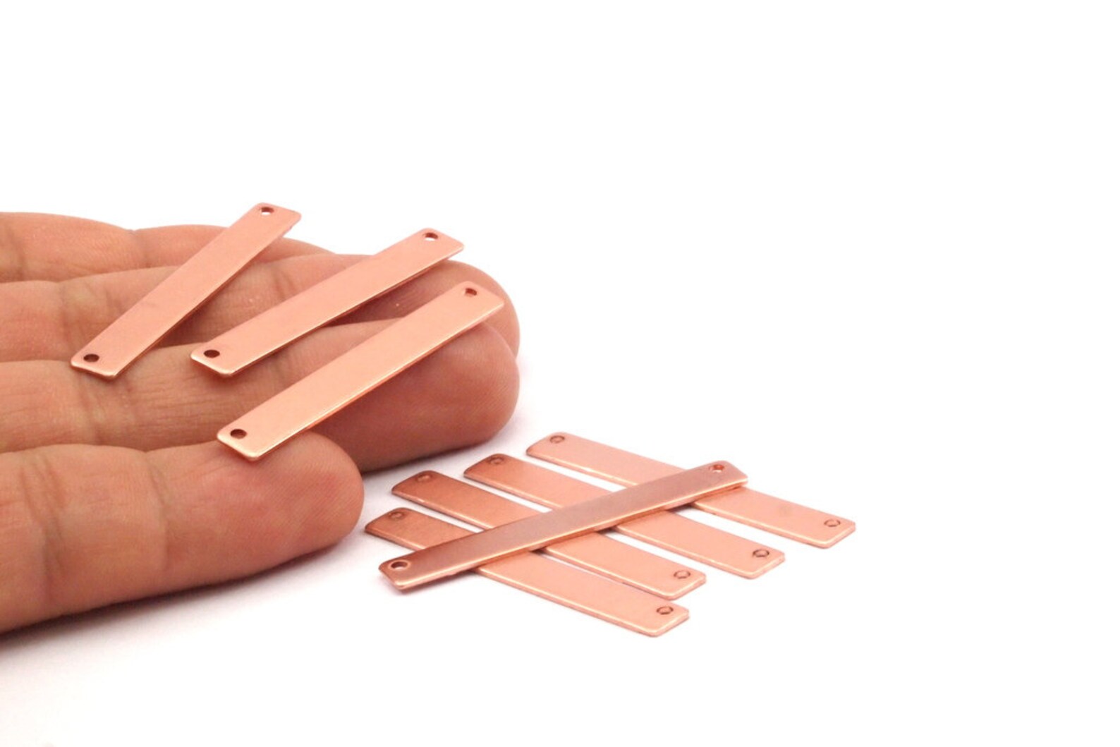 Copper Customized Name Bar, 10 Raw Copper Stamping Connector, Blanks ...