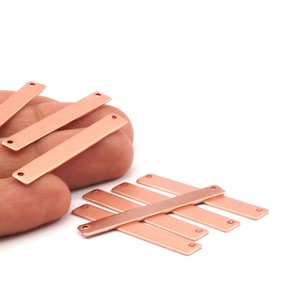 Copper Customized Name Bar, 10 Raw Copper Stamping Connector, Blanks ...
