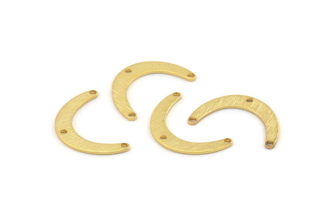 Gold Boomerang Charm, 12 Textured Gold Plated Brass Boomerang ...