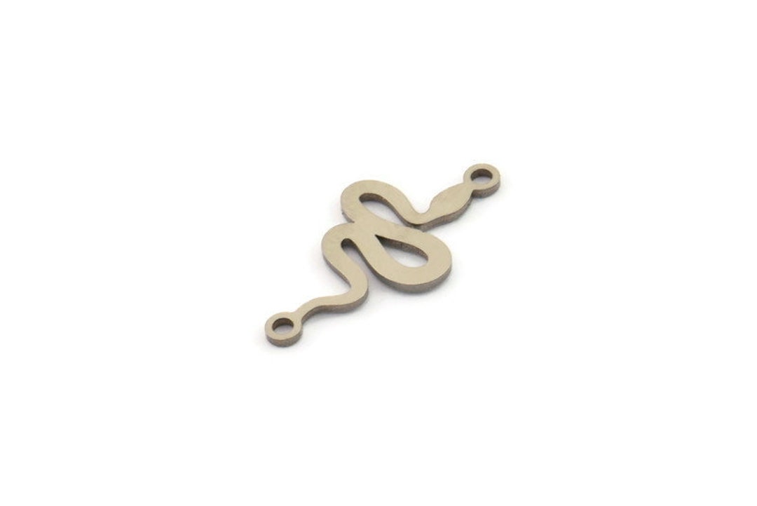 Steel Snake Charm, Stainless Steel Snake Charms With 2 Loops, Pendants ...