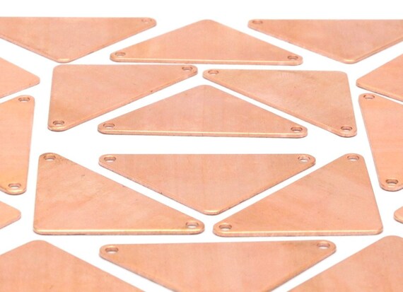 Copper Triangle Blank 4 Raw Copper Triangle Blanks With 2 | Etsy