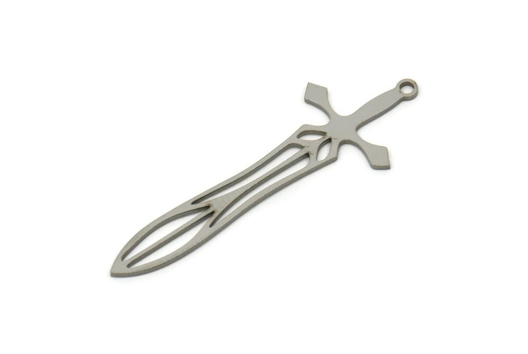 Steel Sword Charm, Stainless Steel Sword Charms With 1 Loop, Earrings ...