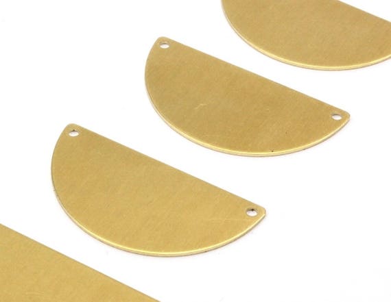 Brass Half Moon 12 Raw Brass Semi Circle Blanks 40x20x0.80 | Etsy