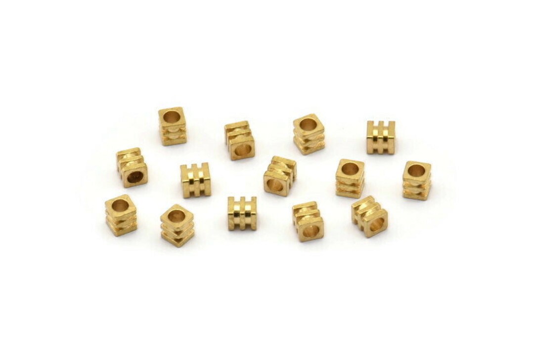 Channel Spacer Bead, 100 Raw Brass Spacer Beads, Spacer Connectors ...