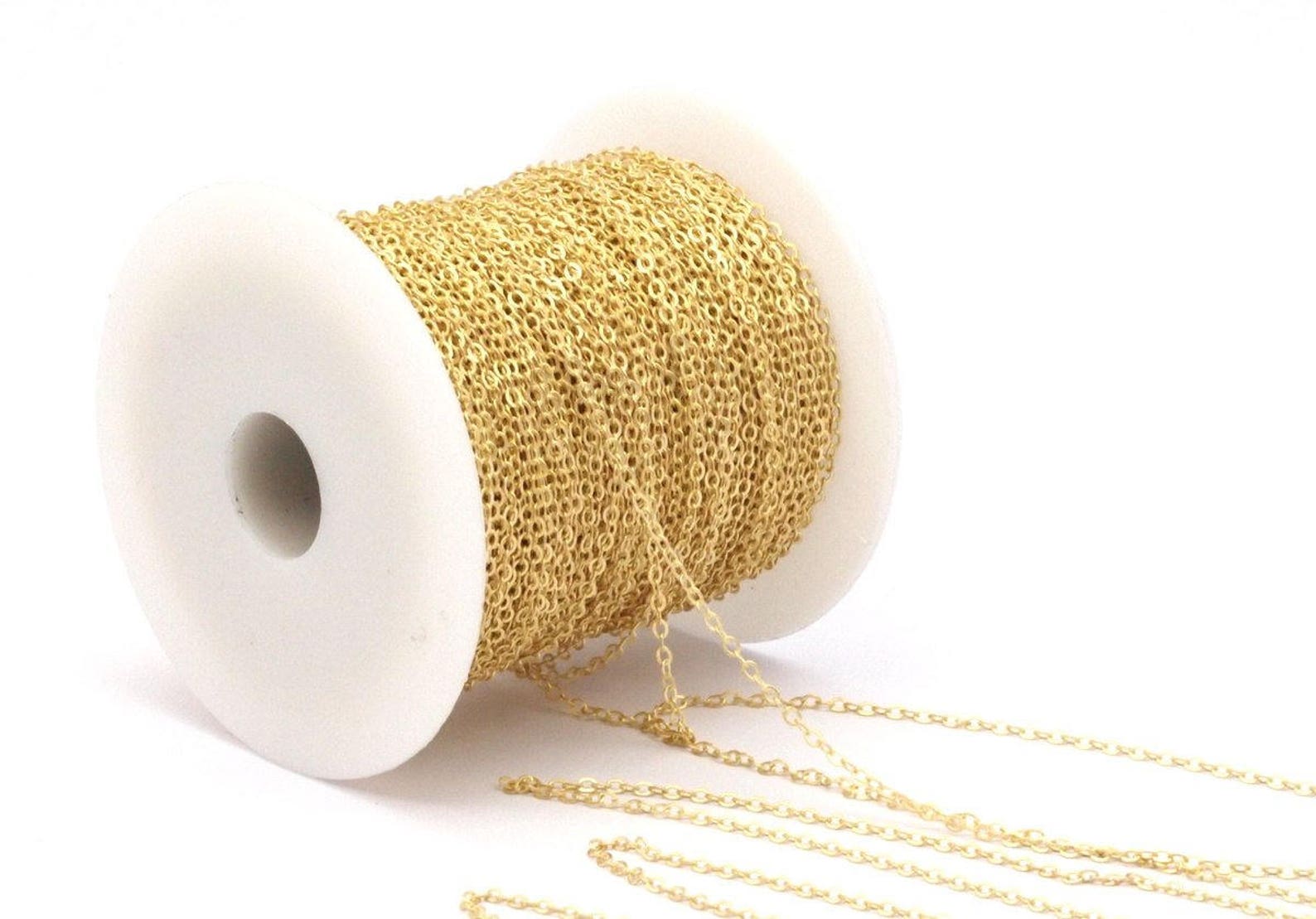 Brass Chain Solder Chain Link Chain 5 M 1.5x2mm Raw | Etsy