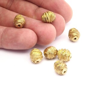 Brass Spool Beads, 4 Raw Brass Spool Shaped Beads 11x9mm N0227 - Etsy