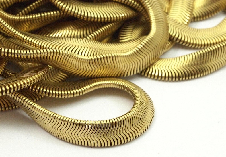 Snake Chain 2m Raw Brass Snake Chain 6mm Z072 - Etsy